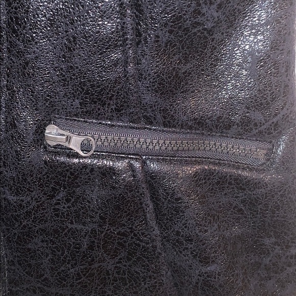 Yoki | Jackets & Coats | Yoki Pleather Black Distressed Sleeveless Vest ...